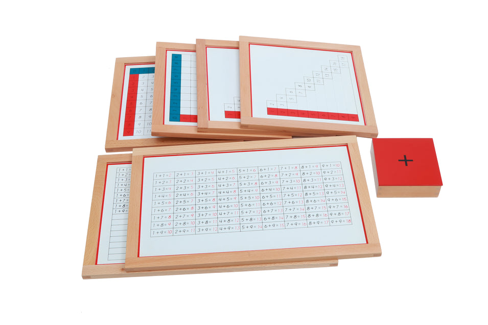 Tablas de trabajo de la suma – Bemerry Montessori